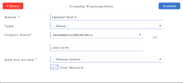 Upload a listing from a transaction (TransactionDesk Edition)
